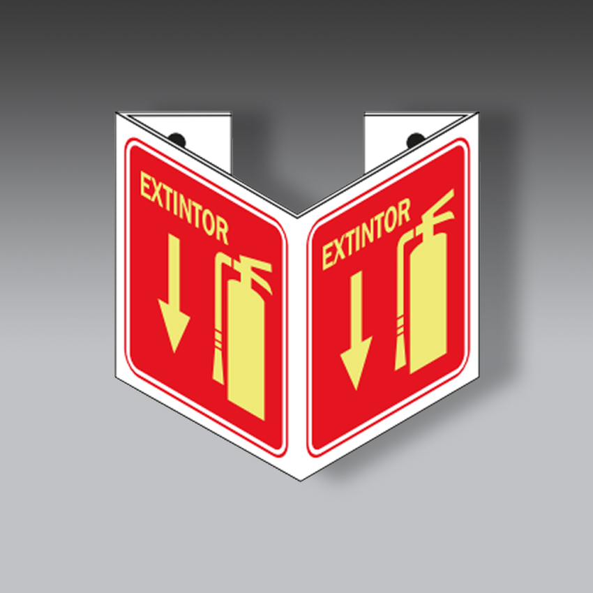Letreros Para La Seguridad Industrial Extintor Tipo Omnidireccional ...