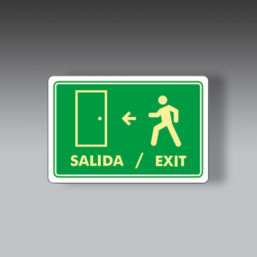 Señalamientos Viales para la Seguridad Industrial Salida Exit Puerta ...